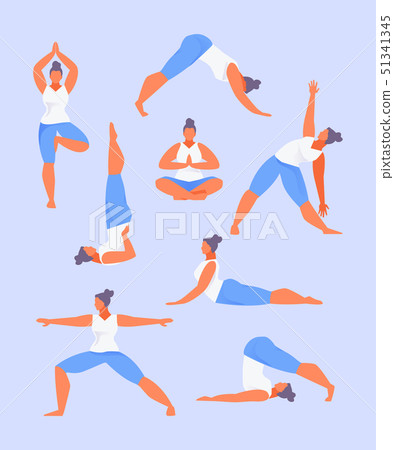 Yoga vector set - Stock Illustration [51341345] - PIXTA