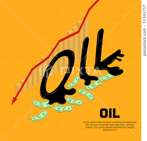 Oil falling - Stock Illustration [51341717] - PIXTA