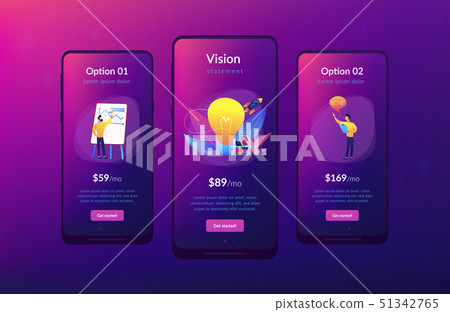 Vision statement app interface template. - Stock Illustration [51342765 ...