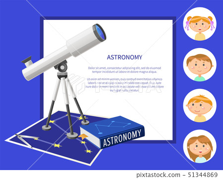 Astronomy Subject at School Discipline and Kids - Stock Illustration ...