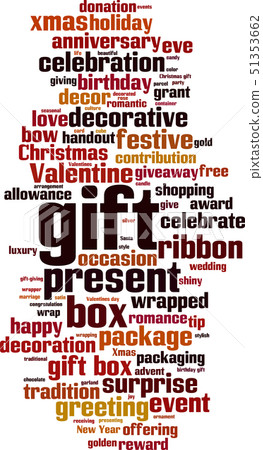 Gift word cloud - Stock Illustration [51353662] - PIXTA