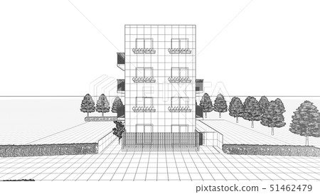 Apartment appearance Perth monochrome plan 2 - Stock Illustration ...