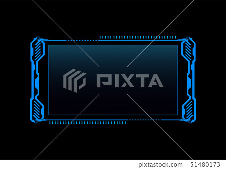 Abstract technology frame template design - Stock Illustration ...