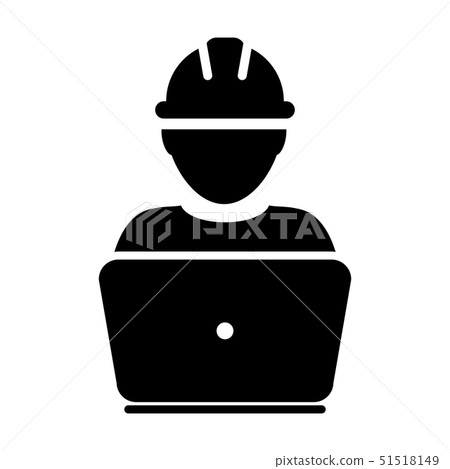 Operator worker icon vector male Construction - Stock Illustration ...
