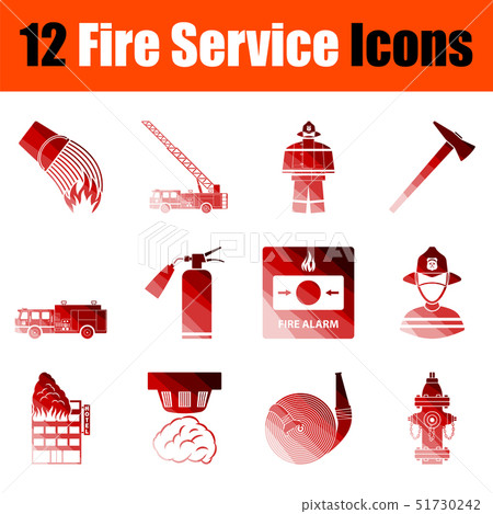 Fire Service Icon Set - Stock Illustration [51730242] - PIXTA