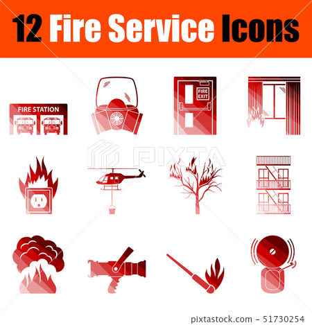 Fire Service Icon Set - Stock Illustration [51730254] - PIXTA