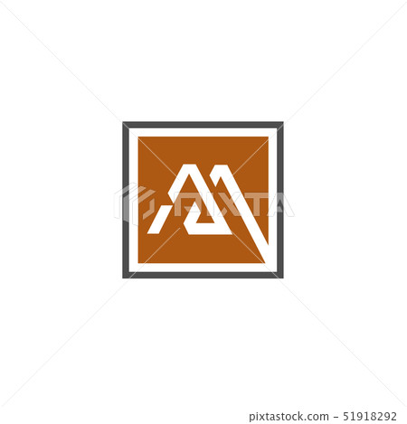 letter M square logo design vector illustration - Stock Illustration ...
