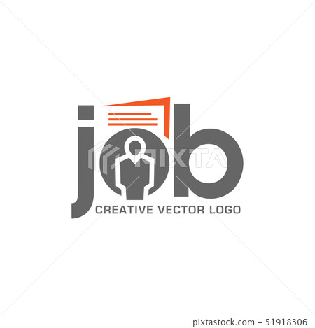Job search logo for application. Job interview - Stock Illustration ...