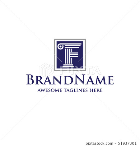 creative Letter F legal and law logo design - Stock Illustration ...