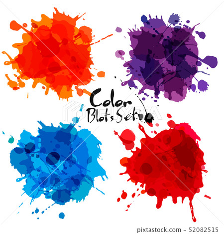 Abstract set of color blots. - Stock Illustration [52082515] - PIXTA