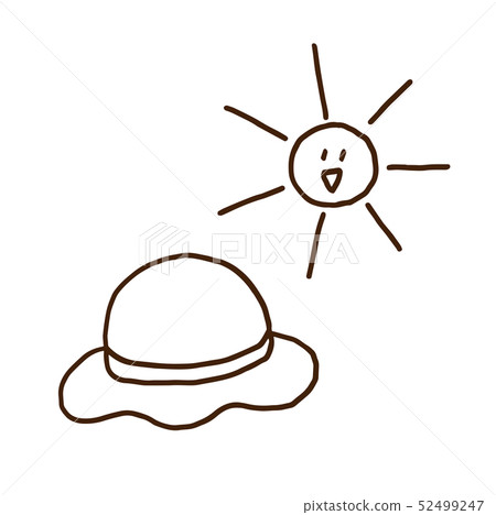 Hat and sun - Stock Illustration [52499247] - PIXTA