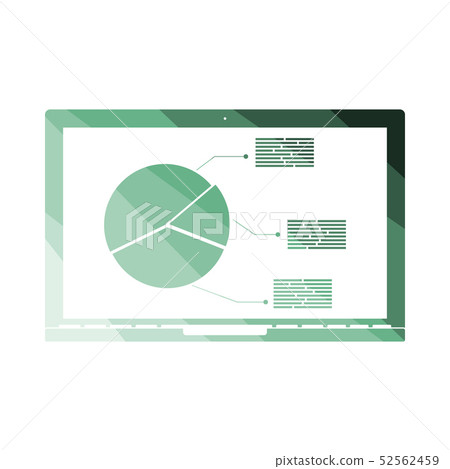 Laptop With Analytics Diagram Icon - Stock Illustration [52562459] - PIXTA