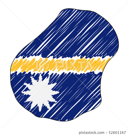 Nauru map hand drawn sketch. Vector concept... - Stock Illustration ...