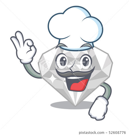 Chef white diamond in a mascot bag - Stock Illustration [52608776] - PIXTA