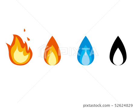 Flame icon mark - Stock Illustration [52624829] - PIXTA
