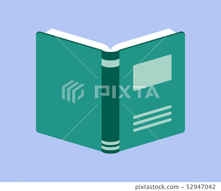 Book flat design style on blue background - Stock Illustration ...