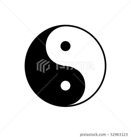 Yin Yang symbol of dualism in ancient Chinese... - Stock Illustration ...