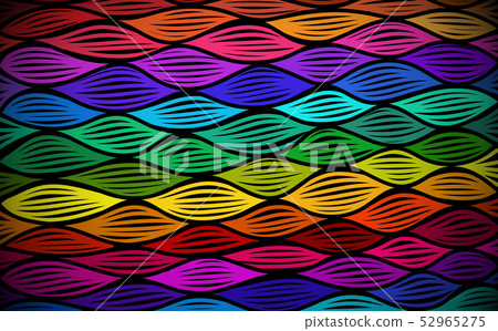 abstract hand drawn waves pattern, colorful... - Stock Illustration ...