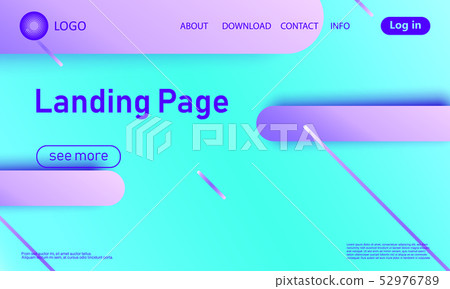 Website landing page. Material design. - Stock Illustration [52976789 ...