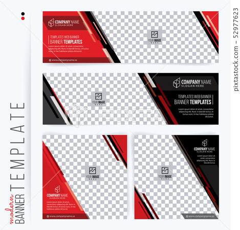 Red and Black Web banners templates - Stock Illustration [52977623] - PIXTA