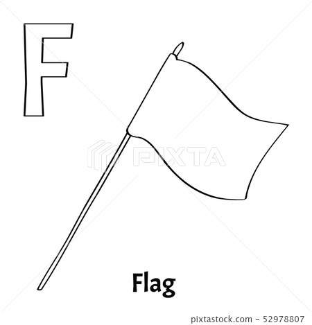 Vector alphabet letter F. Flag - Stock Illustration [52978807] - PIXTA