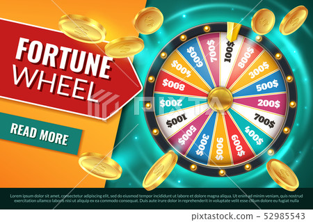 Wheel fortune. Lucky jackpot winner text...-插圖素材 [52985543] - PIXTA圖庫