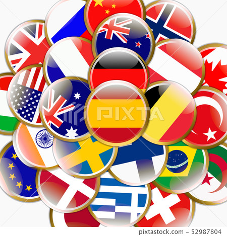 Collage of banners with popular flags. - Stock Illustration [52987804 ...