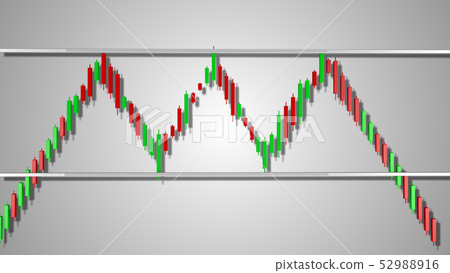 Triple Top Stock Chart Pattern 3D Illustration - Stock Illustration ...
