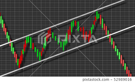 Descending Channel Stock Chart Pattern 3D Illustra - Stock Illustration ...