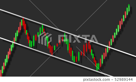 Ascending Channel Bullish Stock Chart Pattern 3D I - Stock Illustration ...
