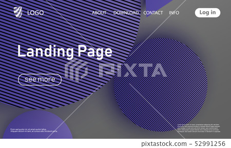 Website landing page. Material design. - Stock Illustration [52991256 ...
