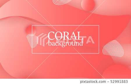 Coral color abstract background. Vector. - Stock Illustration [52991883 ...