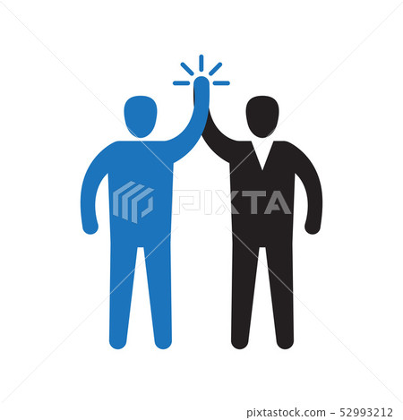Two hands giving a high five for great work - Stock Illustration ...