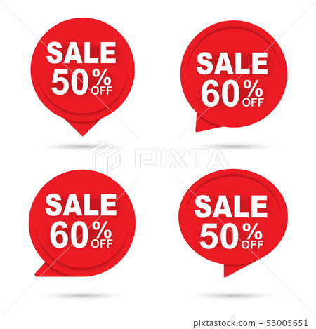 Sale circle banner red paper abstract background. - Stock Illustration ...