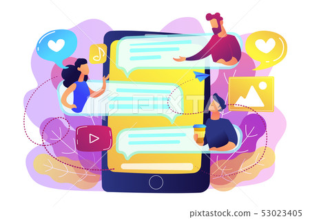 Internet forum concept vector illustration. - Stock Illustration ...