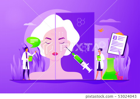 Face lifting concept vector illustration - Stock Illustration [53024043 ...