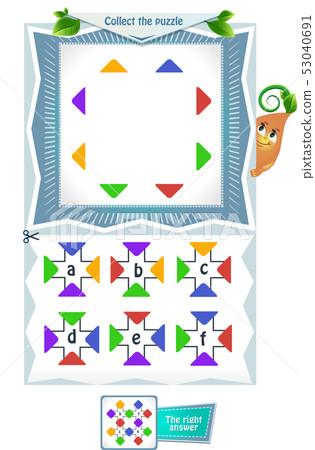 mental rotation Puzzles shape mental rotation - Stock Illustration ...