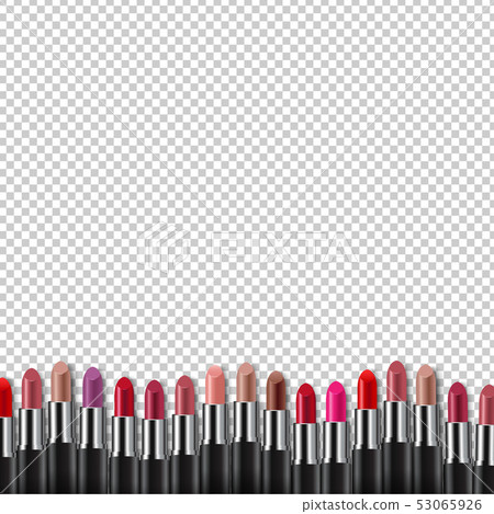 Colorful Lipsticks Border Transparent Background-插圖素材 [53065926] - PIXTA圖庫