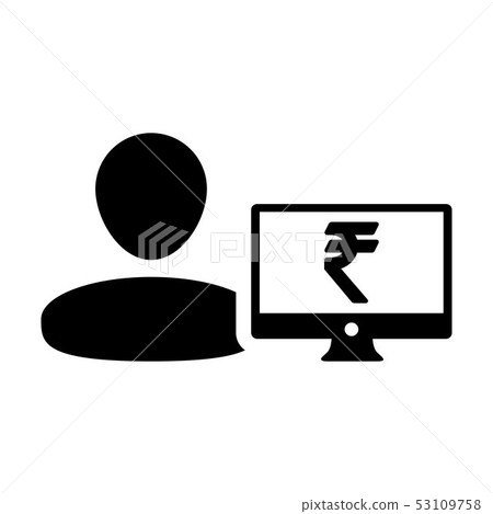 Finance icon vector male user person profile - Stock Illustration ...