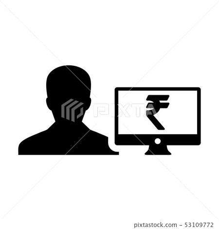 Cash icon vector male user person profile avatar - Stock Illustration ...
