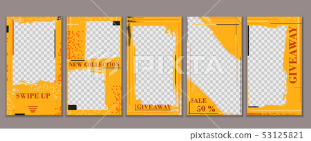 Stories Template with Empty Transparent Space... - Stock Illustration ...