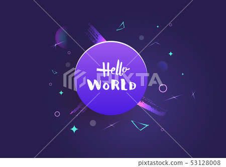 Vector quote of Hello Word with decoration. - Stock Illustration ...