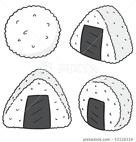 vector set of rice ball - Stock Illustration [53128319] - PIXTA