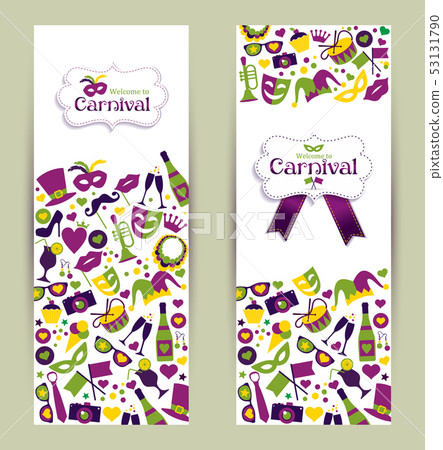 Bright vector carnival banners - Stock Illustration [53131790] - PIXTA