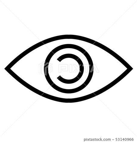 Sharp thin line icon / eye / display (for web... - Stock Illustration ...