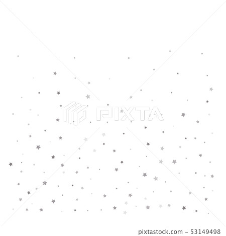 Falling silver stars on white background - Stock Illustration [53149498 ...