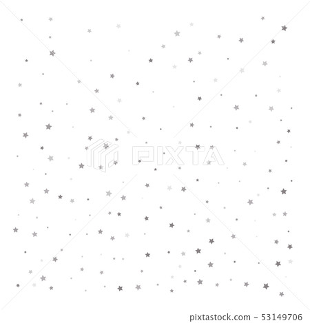 Falling silver stars on white background - Stock Illustration [53149706 ...