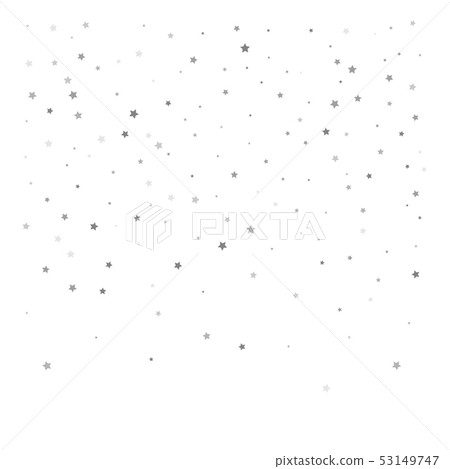 Falling silver stars on white background - Stock Illustration [53149747 ...