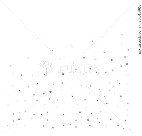 Falling silver stars on white background - Stock Illustration [53149900 ...