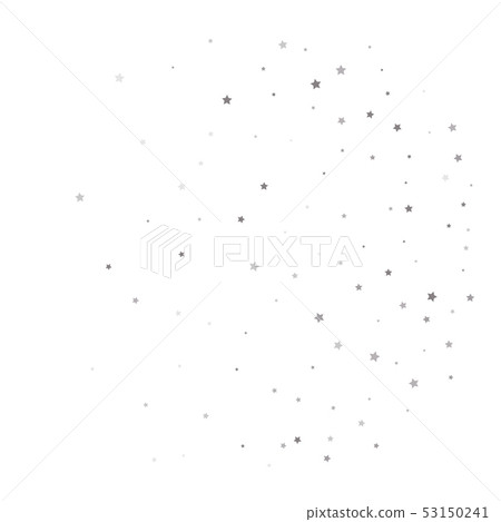 Falling silver stars on white background - Stock Illustration [53150241 ...